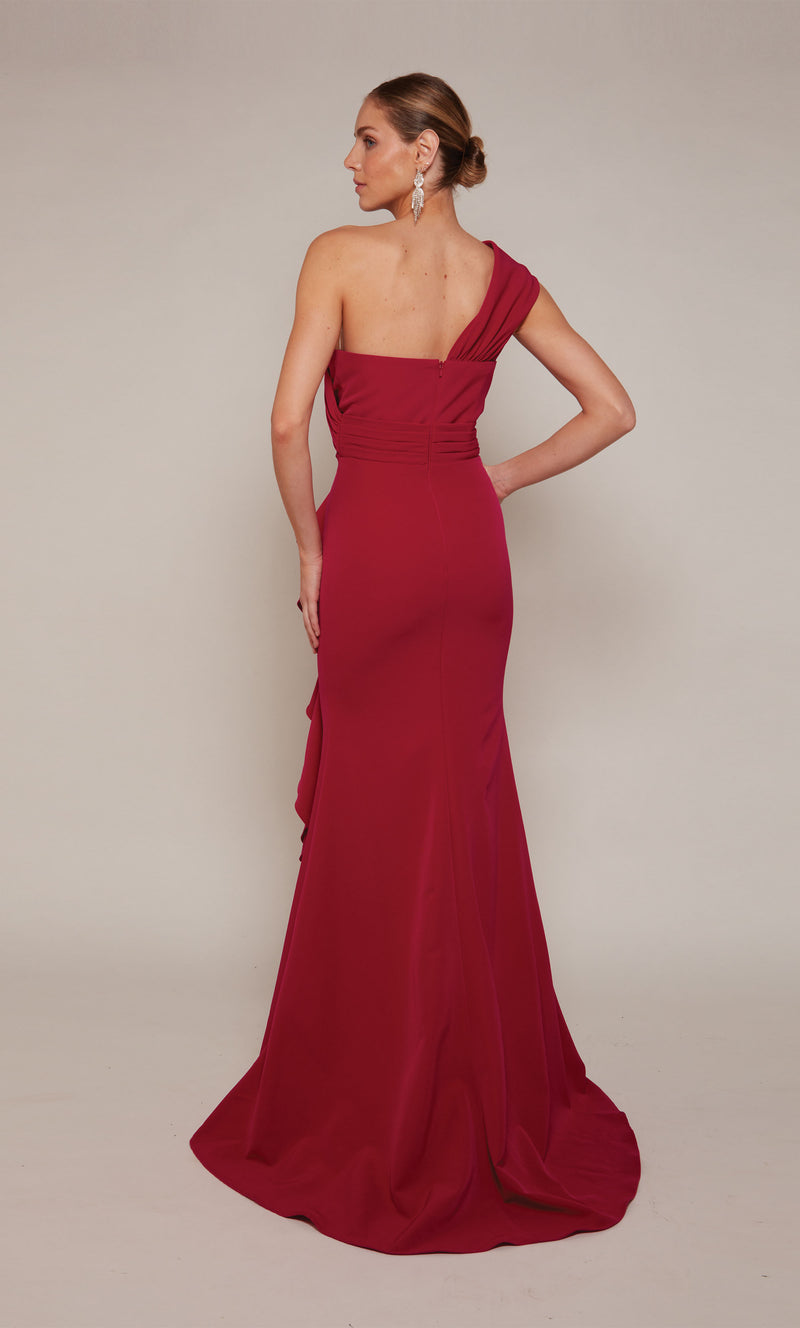 Formal Dress: 27646. Long, One Shoulder, Straight, Closed Back | Alyce ...