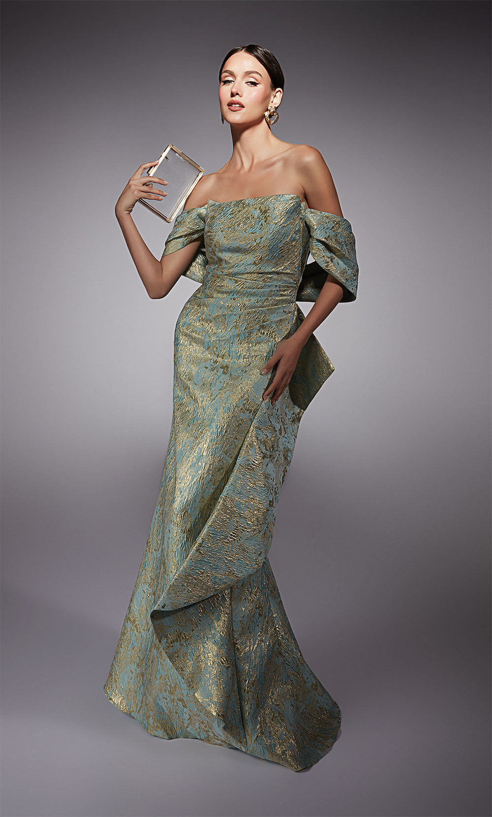 Formal Dress: 27750. Long, Off The Shoulder, Fit N Flare | Alyce Paris