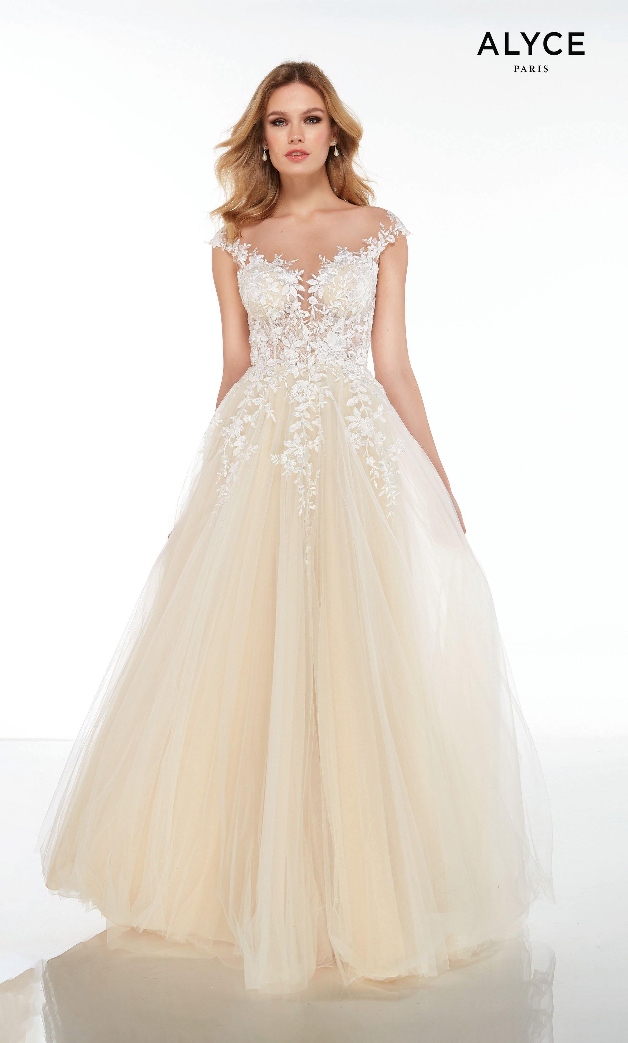 Formal Dress: 5090. Long, Plunging Neckline, Medium Fullness | Alyce Paris